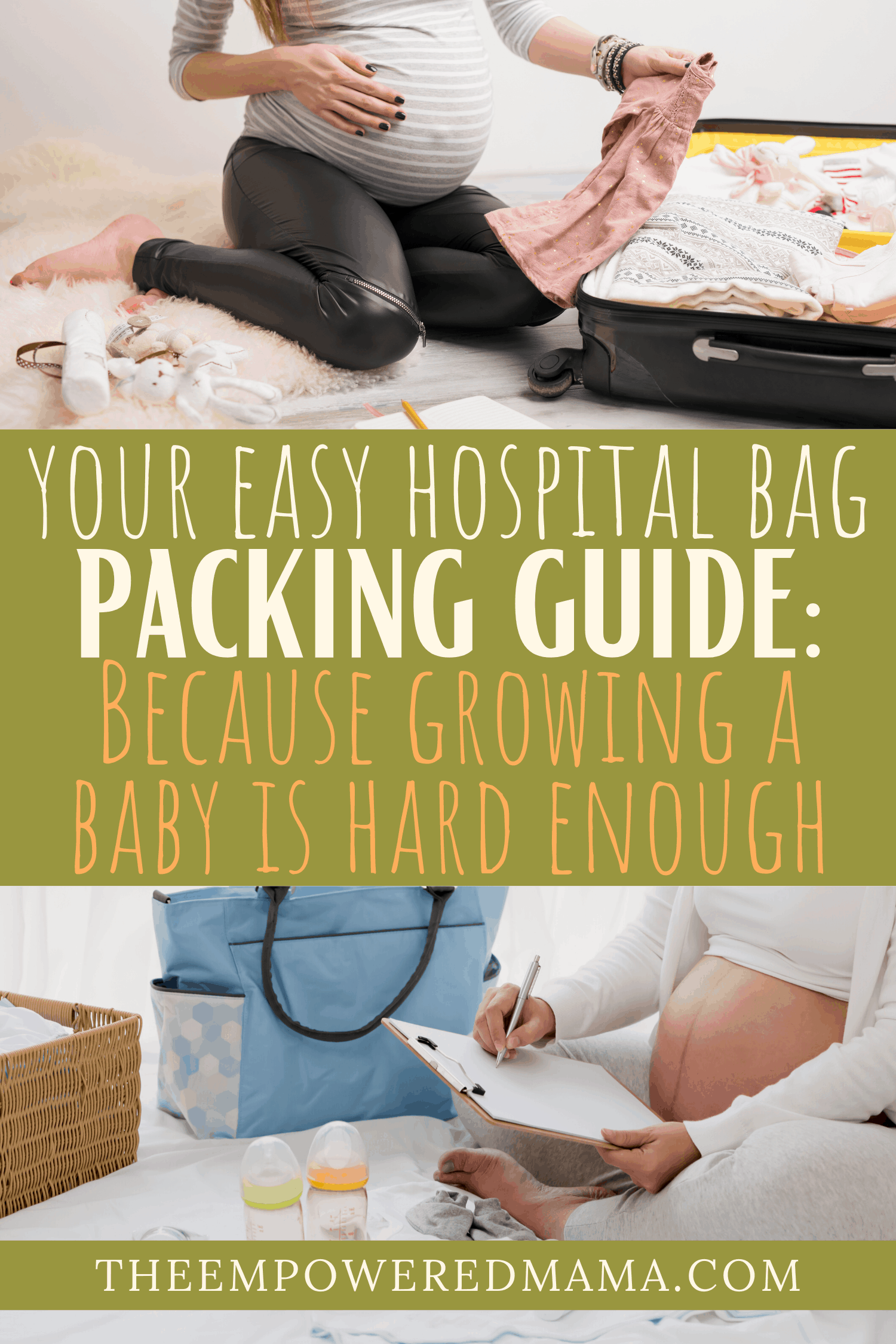Your Easy Hospital Bag Packing Guide: Because Growing A Baby Is Hard ...